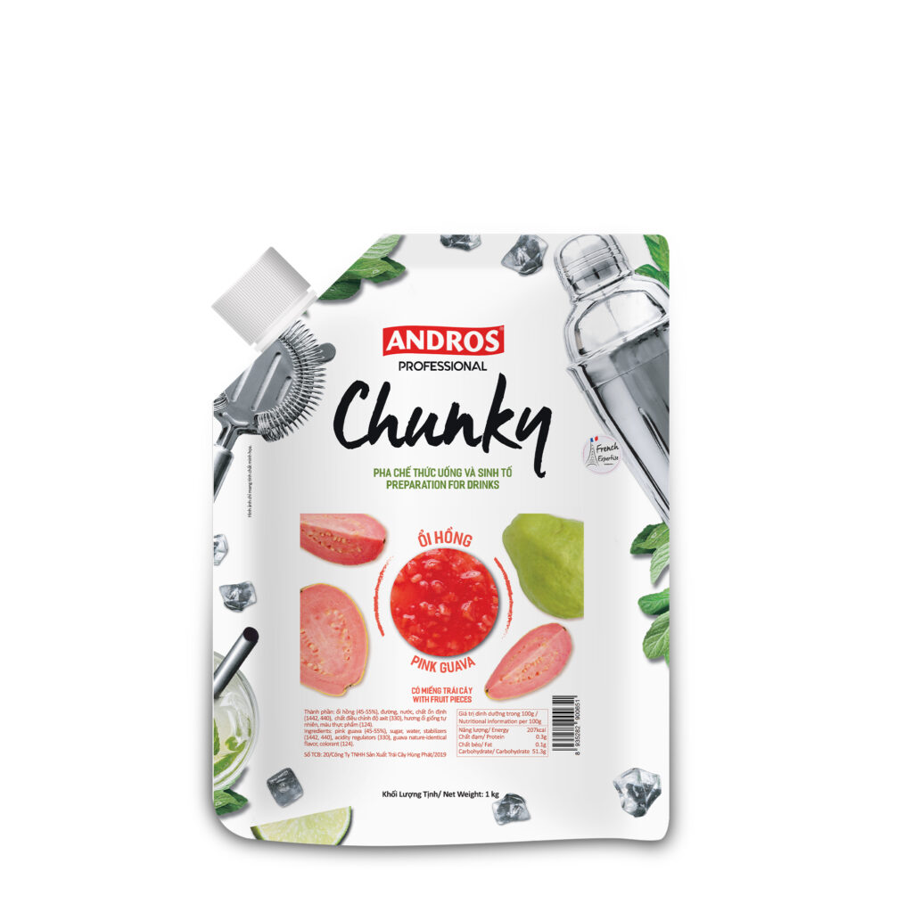 Andros Fruit Chunky – Pink Guava - Boncafe (Thailand)